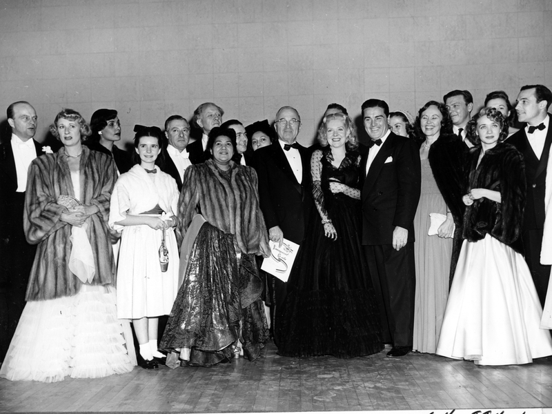 President Harry S. Truman with Celebrities at the 1949 Inaugural Gala ...