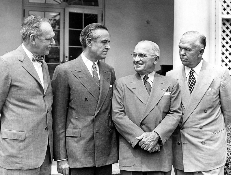 President Truman with staff members | Harry S. Truman