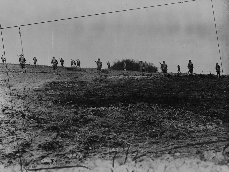 American soldiers advancing up a hill during World War One | Harry S. Truman