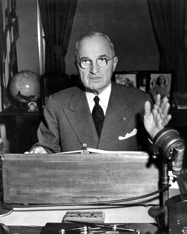 President Harry S. Truman Addressing the Nation Over the Radio | Harry ...