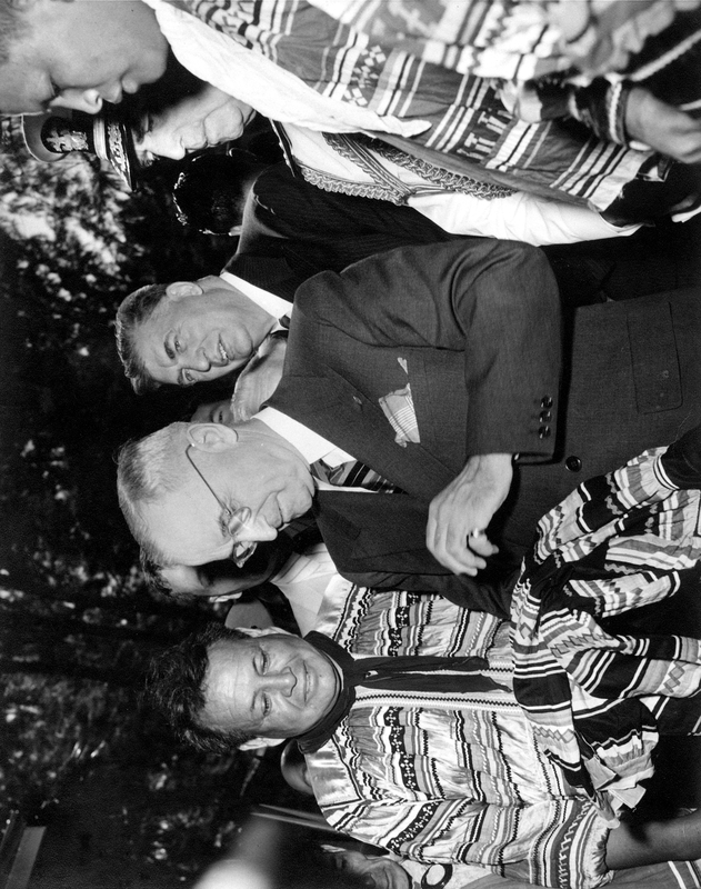 President Truman admires his new Seminole shirt | Harry S. Truman