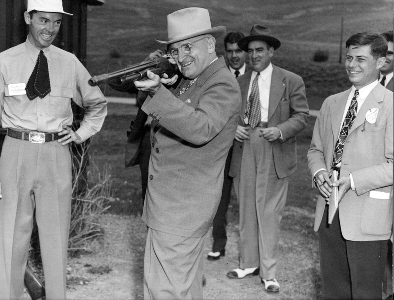 President Truman Sighting a Shotgun | Harry S. Truman