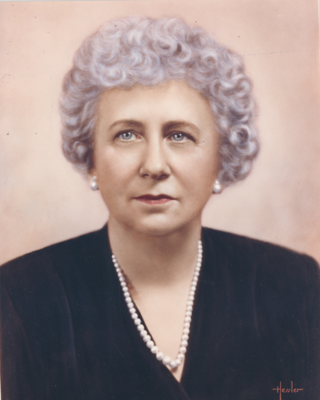 Lovely color tinted head and shoulders portrait of Bess Truman | Harry ...