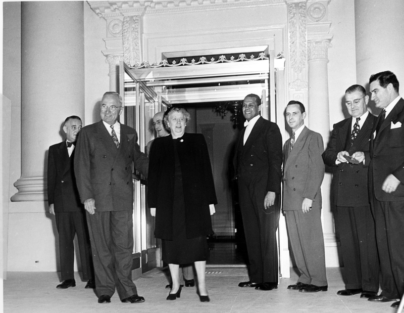 President and Mrs. Truman in front of White House | Harry S. Truman