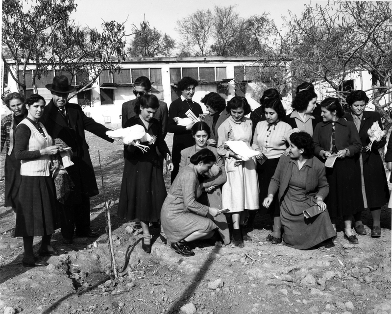 Dr. Henry Bennett with Women and Chickens, Point 4 Program | Harry S ...