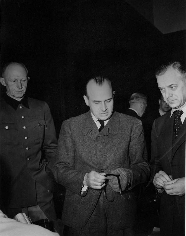 General Jodl, Hans Frank, Alfred Rosenberg at the Nuremberg War Crimes ...