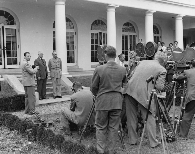 Truman and Montgomery standing outside the White House | Harry S. Truman