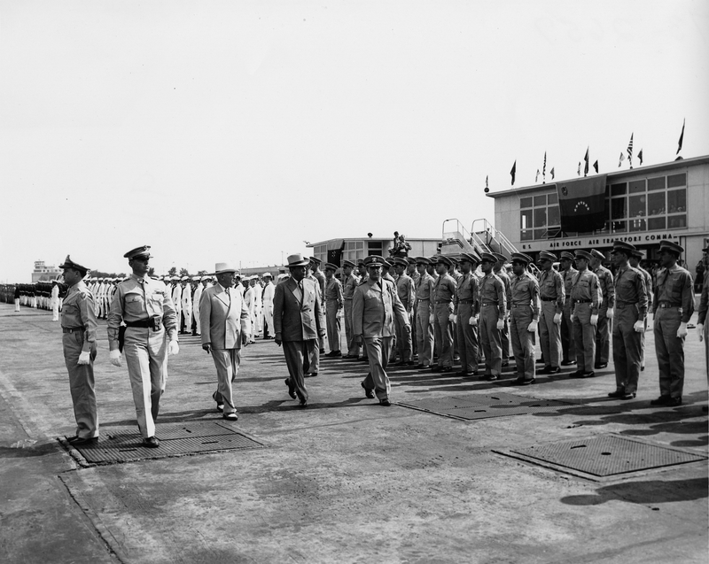Truman and President of Venezuela reviewing troops | Harry S. Truman