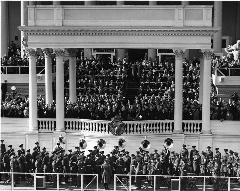 Distance view of President Truman Taking the Oath of Office | Harry S ...