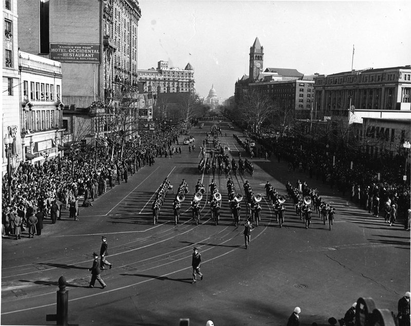 Military Band Marching in Inaugural Parade | Harry S. Truman