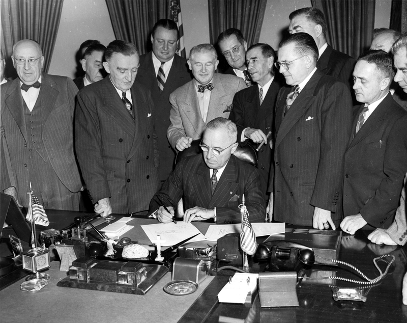 Truman Signing Bill for Upper Colorado River Basin Compact | Harry S ...