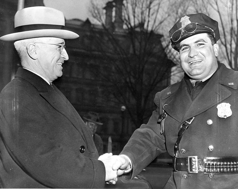 Truman Shaking Hands with Police Officer | Harry S. Truman