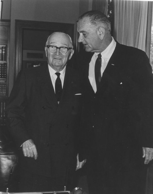 Former President Truman with President Johnson | Harry S. Truman