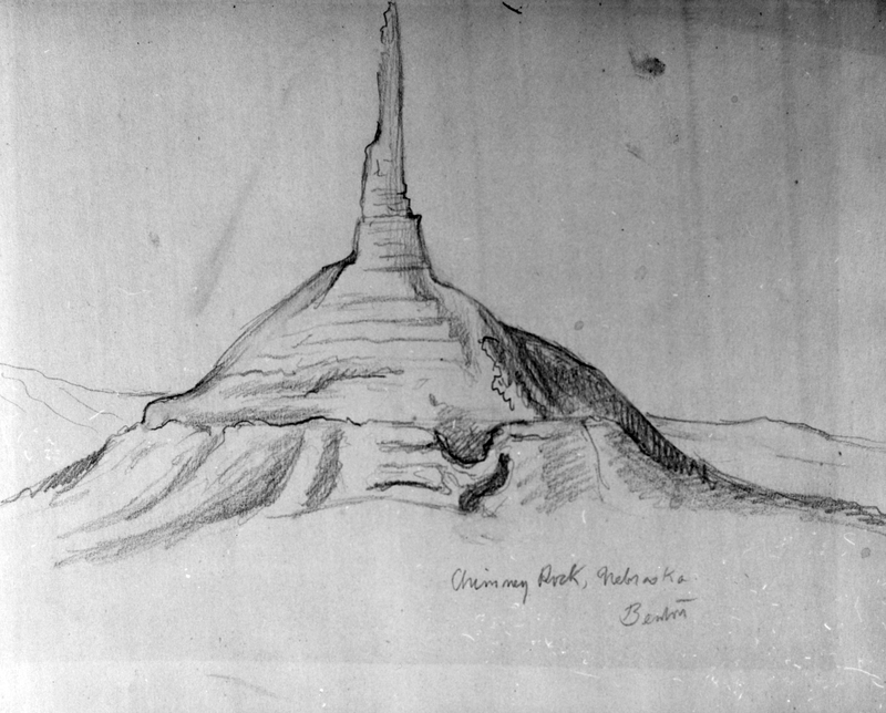Sketch, "Chimney Rock, Nebraska" | Harry S. Truman