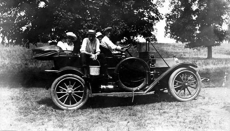 Truman and friends on a ride in his car | Harry S. Truman