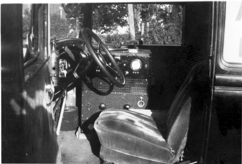 Interior photo of the sound car from Judge Truman's 1934 Senate ...