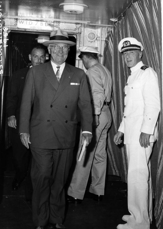 Former President Truman Walk Aboard the S.S. Constitution | Harry S. Truman