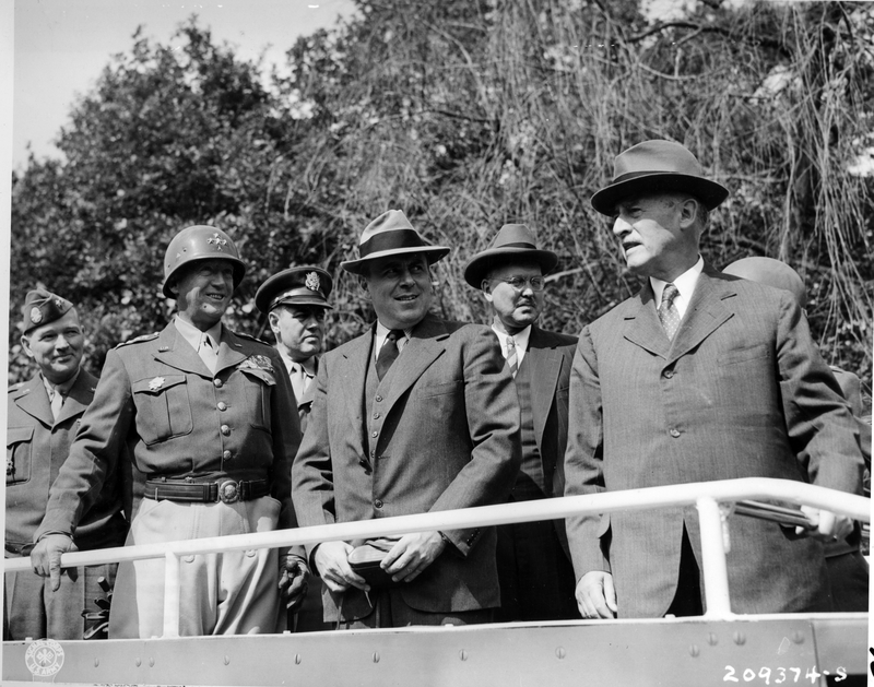 Maj. Gen Parks, Gen. George Patton, Col. Kyle, John McCloy, Mr. Bundy ...