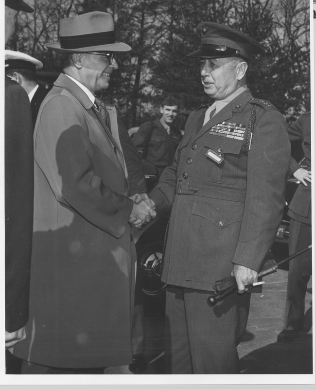 Francis P. Whitehair and Lt. Gen. Clifton B. Cates at the U. S. Marine ...