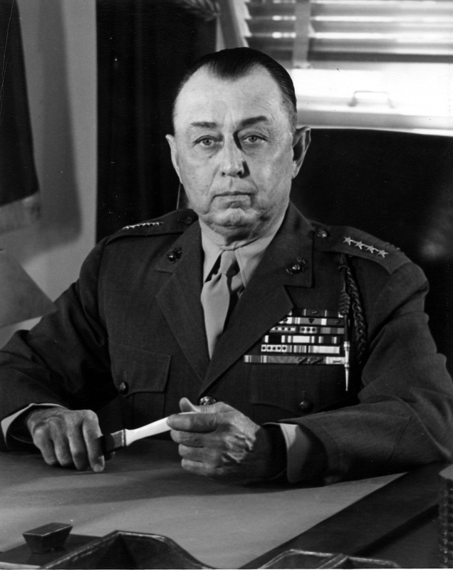 Official portrait of General Clifton B. Cates, Commandant of the Marine ...