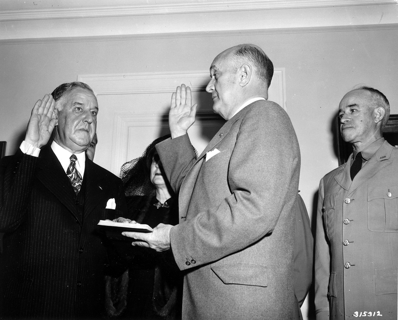 Stephen T. Early is administered the oath of office for Under Secretary ...