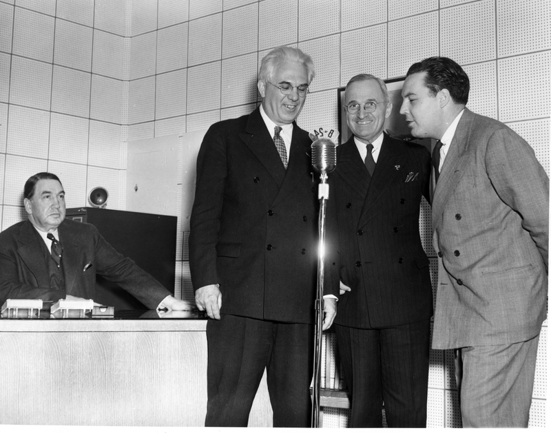 A series of photos showing Senator Homer Ferguson, Harry S. Truman and ...