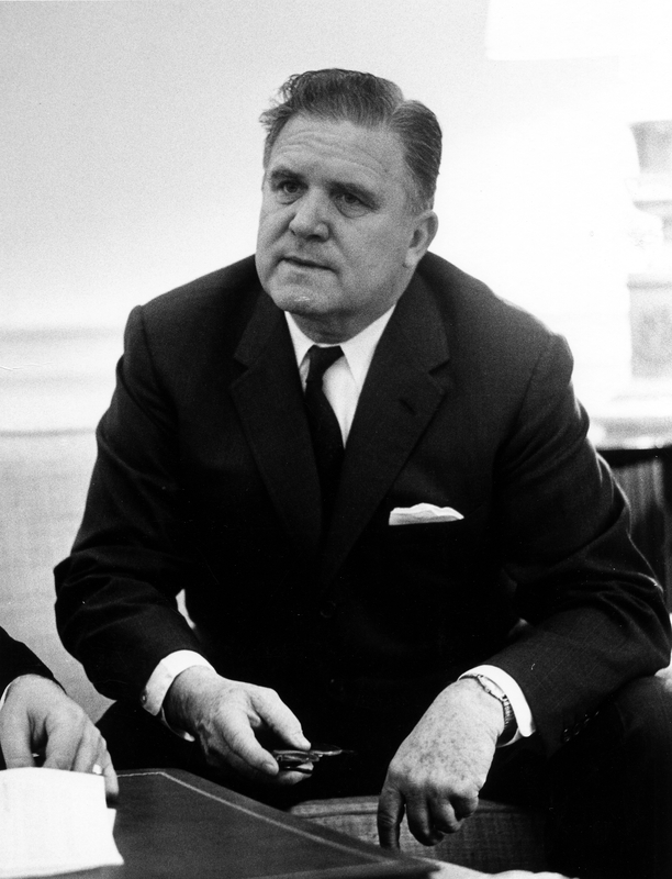 James E. Webb at table | Harry S. Truman