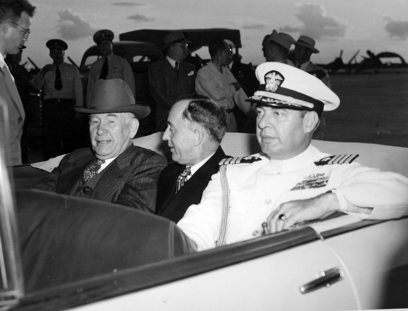 Senator Alben Barkley, Leslie Biffle and Captain Robert L. Dennison in ...
