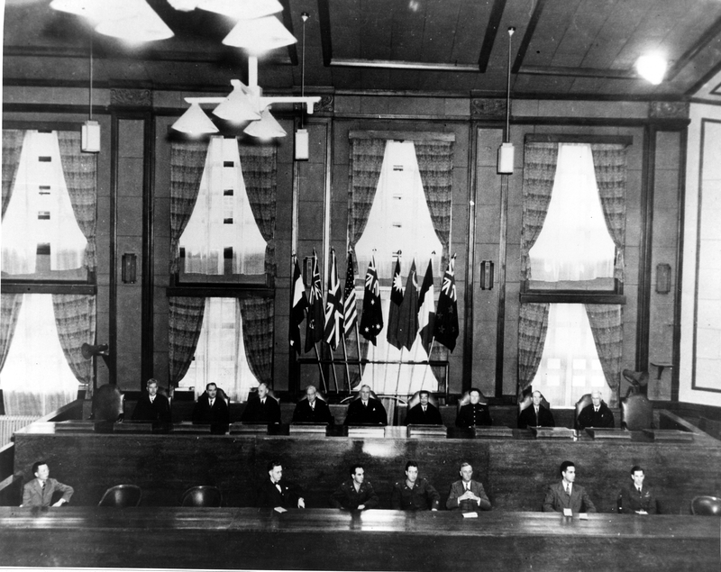 The justices of the International Military Tribunal for the Far East ...