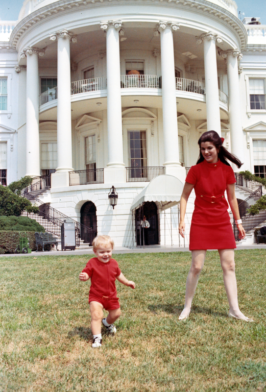 Luci Baines Johnson Nugent and son Patrick Lyndon Nugent on the White ...