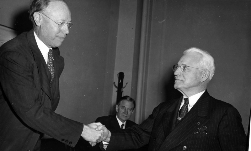Senator Robert Taft and A. F. Whitney at Senate Hearing | Harry S. Truman