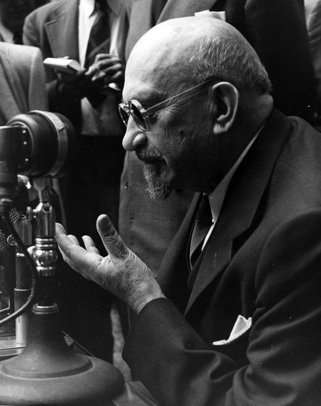 Photo of Dr. Chaim Weizmann at Press Conference | Harry S. Truman