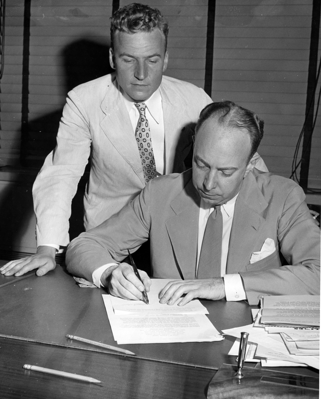 Wilson W. Wyatt with Phillip H. Coombs | Harry S. Truman