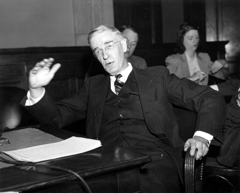 Dr. Vannevar Bush speaking to the Senate Atomic Committee | Harry S. Truman