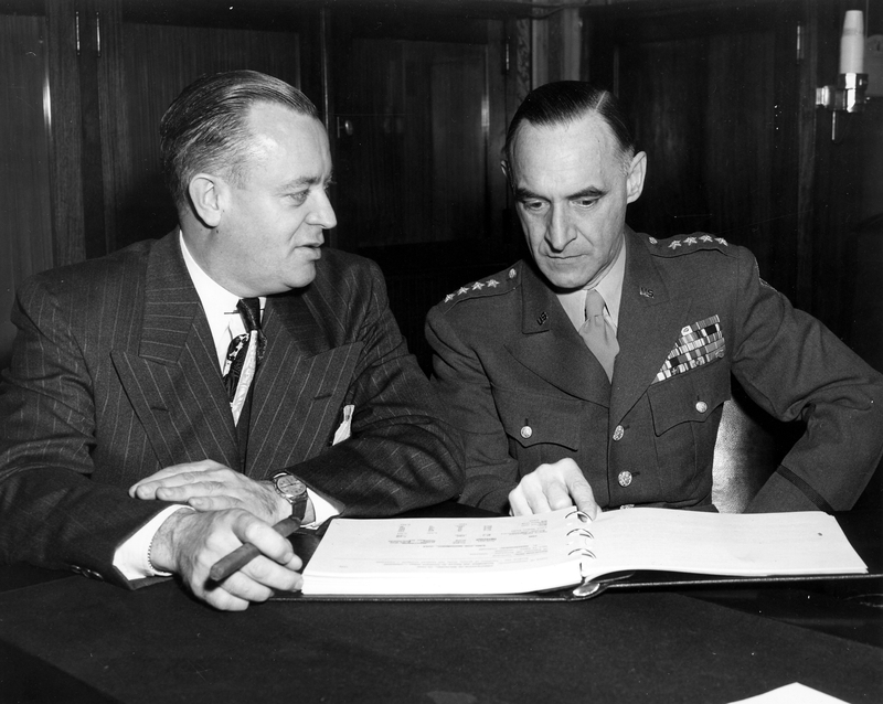 Photo of General Lucius D. Clay, right, with Senator Styles Bridges of ...