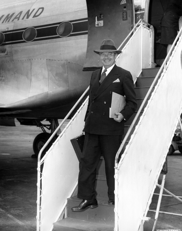 Photo of Supreme Court Justice Robert H. Jackson returning from the ...