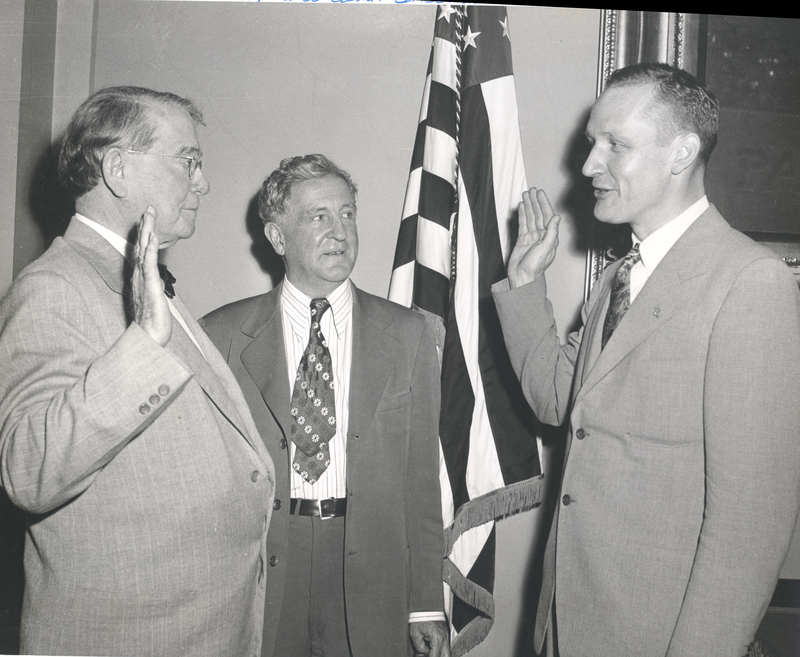 Photo of William F. Knowland being sworn in as Senator from California ...