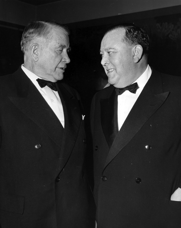 Vice President Alben Barkley and UN Secretary General Trygve Lie ...