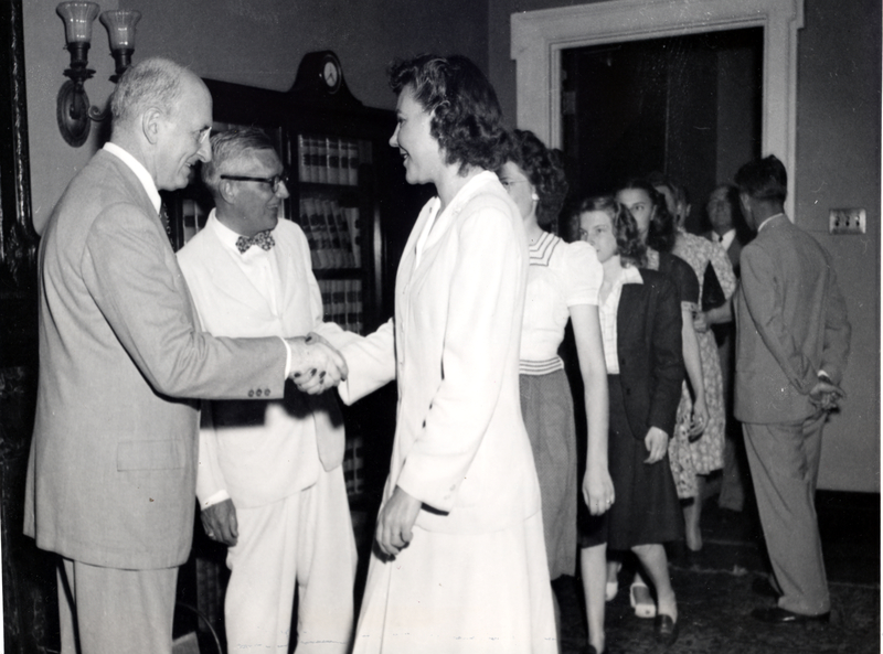 Retiring Secretary of Treasury Henry Morgenthau bidding goodbye to ...