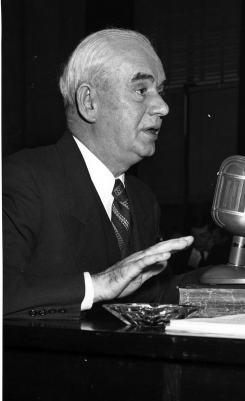 Photo of CIO President Philip Murray as he testified before the Senate ...