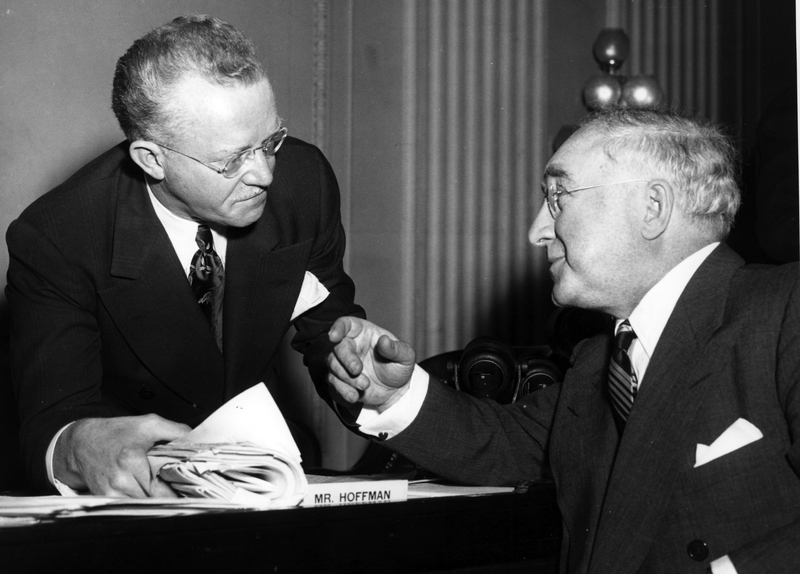 Photo of Rep. Fred A. Hartley, Jr. Talking to James C. Petrillo | Harry ...