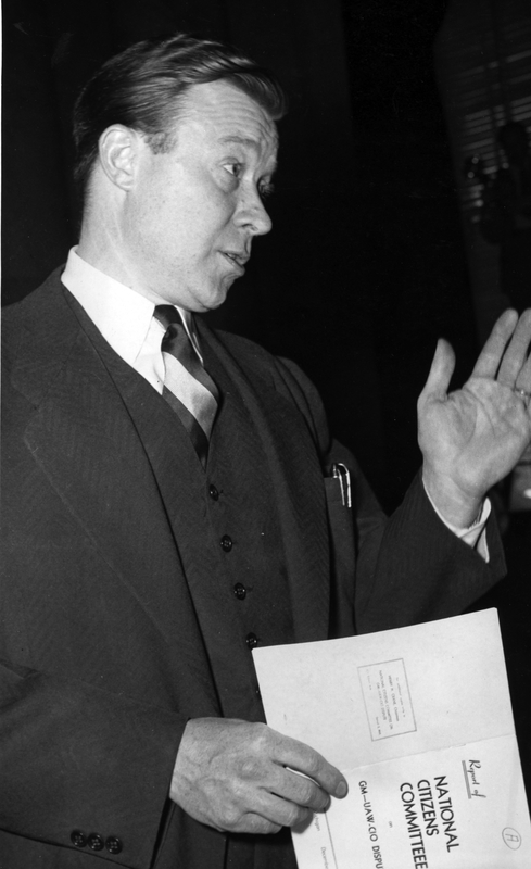 Walter P. Reuther as he appeared before the Senate Labor Committee ...
