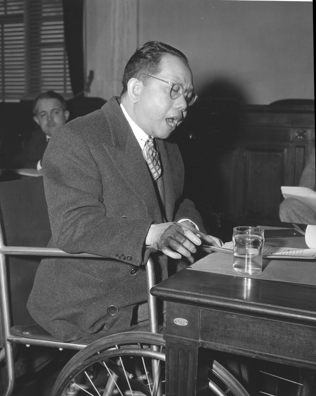 Brig. Gen. Carlos P. Romulo appearing before the Senate Finance ...