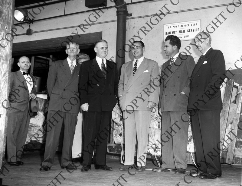Assistant Postmaster General Paul C. Aiken (third from right), Richard ...