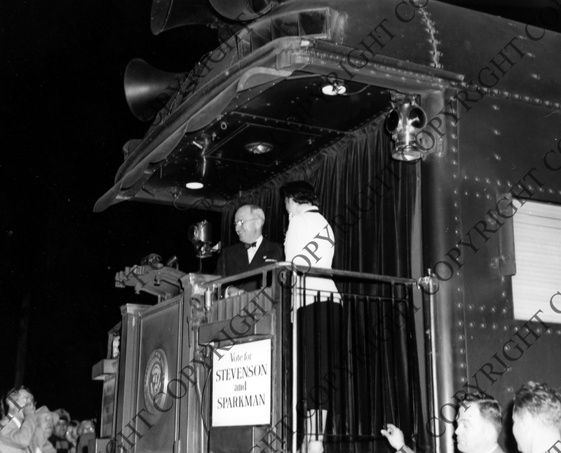 President Truman on Platform of Train in Belton, Montana | Harry S. Truman