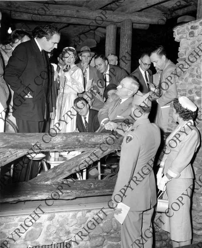 Former President Truman shakes hands with Captain McGaha in Cosby ...