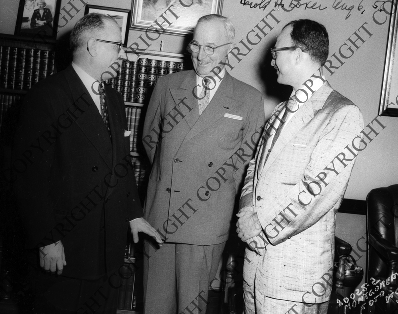 Former President Truman, Harold H. Boxer and Rabbi Abraham Danzig in ...