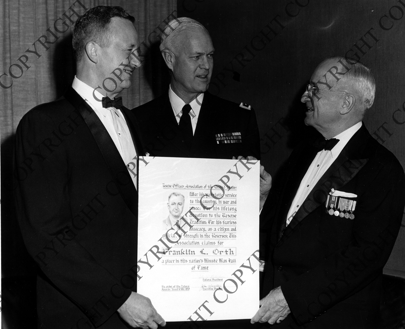 Former President Truman Presents a Reserve Officers Association Award ...
