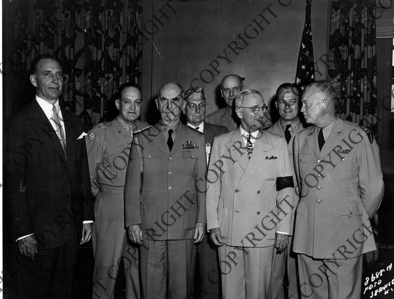 President Harry S. Truman, General Vaughan, Admiral Leahy, Ralph Truman ...