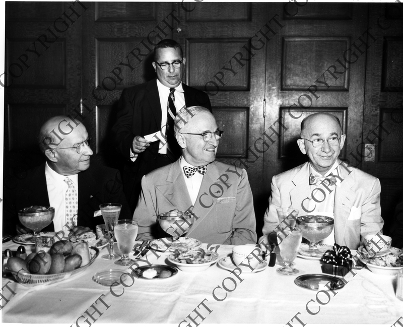 Eddie Jacobson, former President Truman, and Henry Talge at Banquet ...